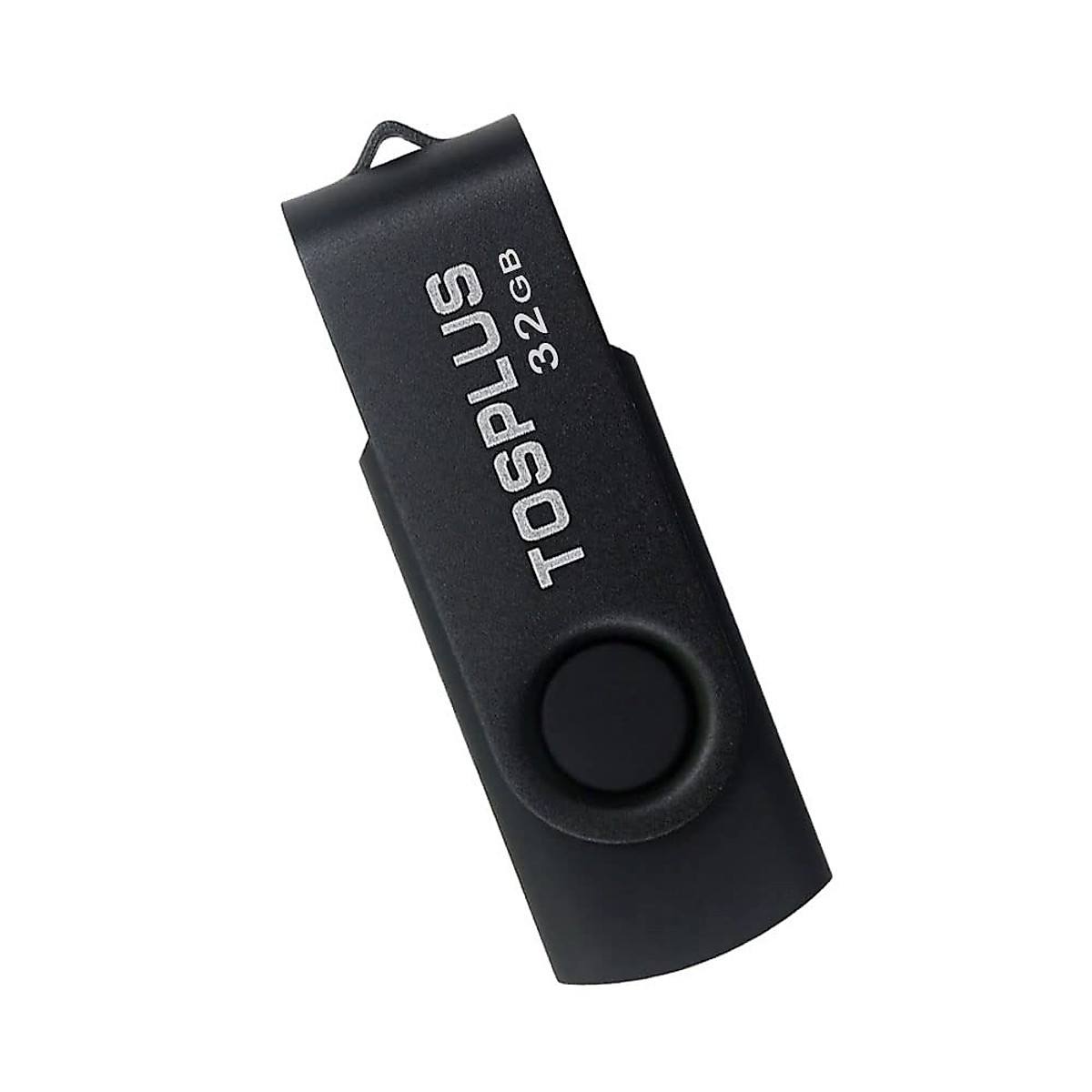 TOSPLUS 2 Pack 32GB USB Flash Drive USB 2.0 Thumb Drives Memory Stick Data Storage Jump Drive Swivel Design (Black/Blue)
