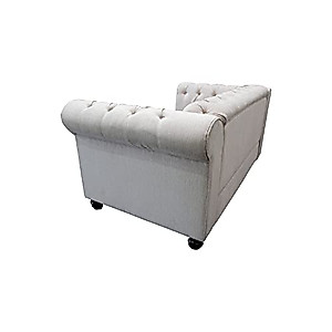 Best Master Furniture Venice Upholstered Loveseat, Beige