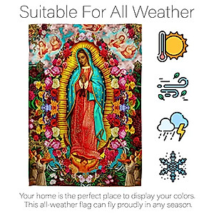Ornament Collection Our Lady of Guadalupe Garden Flag Religious Faith Hope Grace Peace Dove Christian Religion Easter House Decoration Banner Small Yard Gift Double-Sided, Made in USA