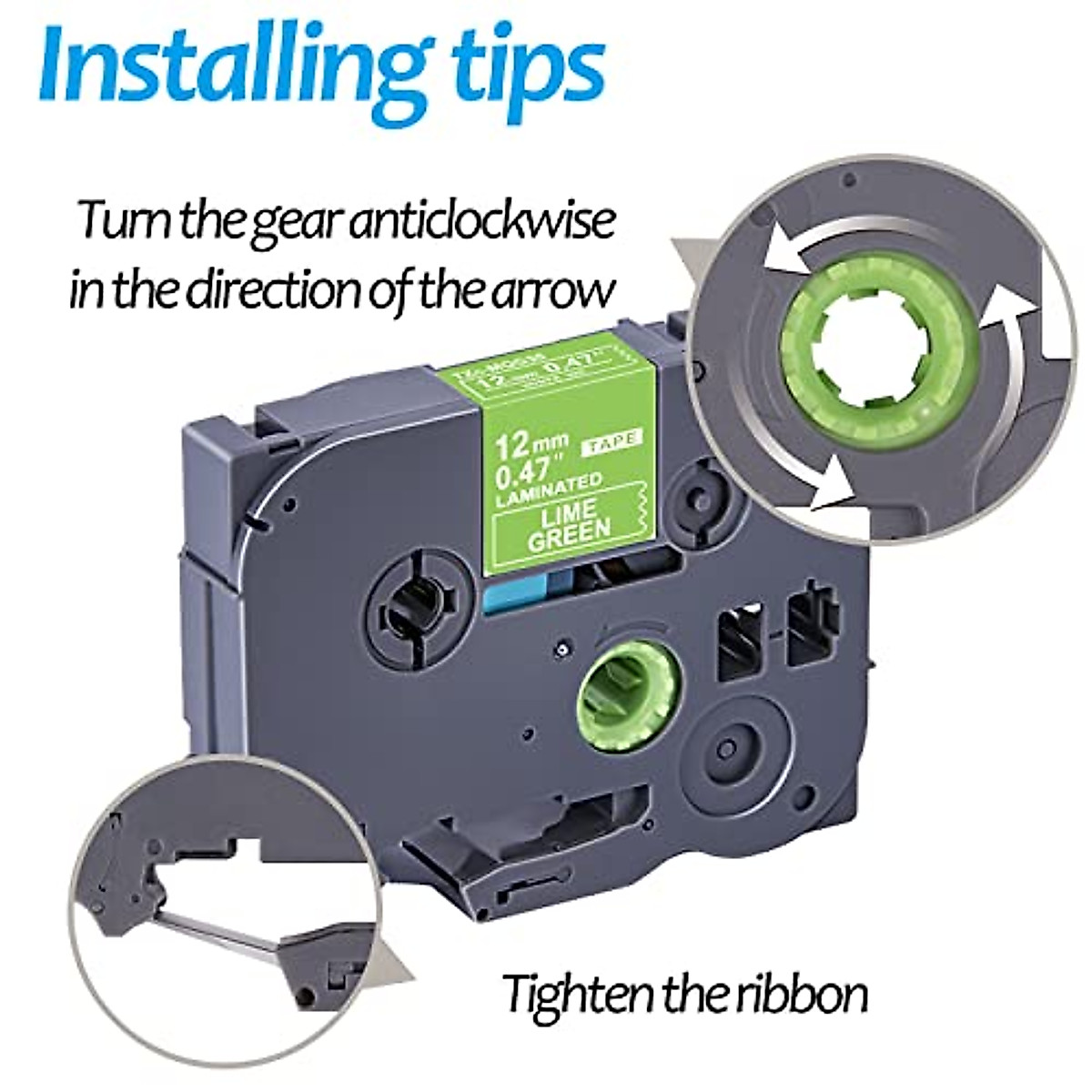 Hehua Compatible Label Tapes Replacement for Brother TZE-MQ531 MQE31 MQF31 MQP35 MQG35 12mm 0.47 Laminated Label Maker Tape Use for Brother P-Touch PT-H110 PT-D210 PT-D400 PT-D600 LabelMaker, 5 Pack