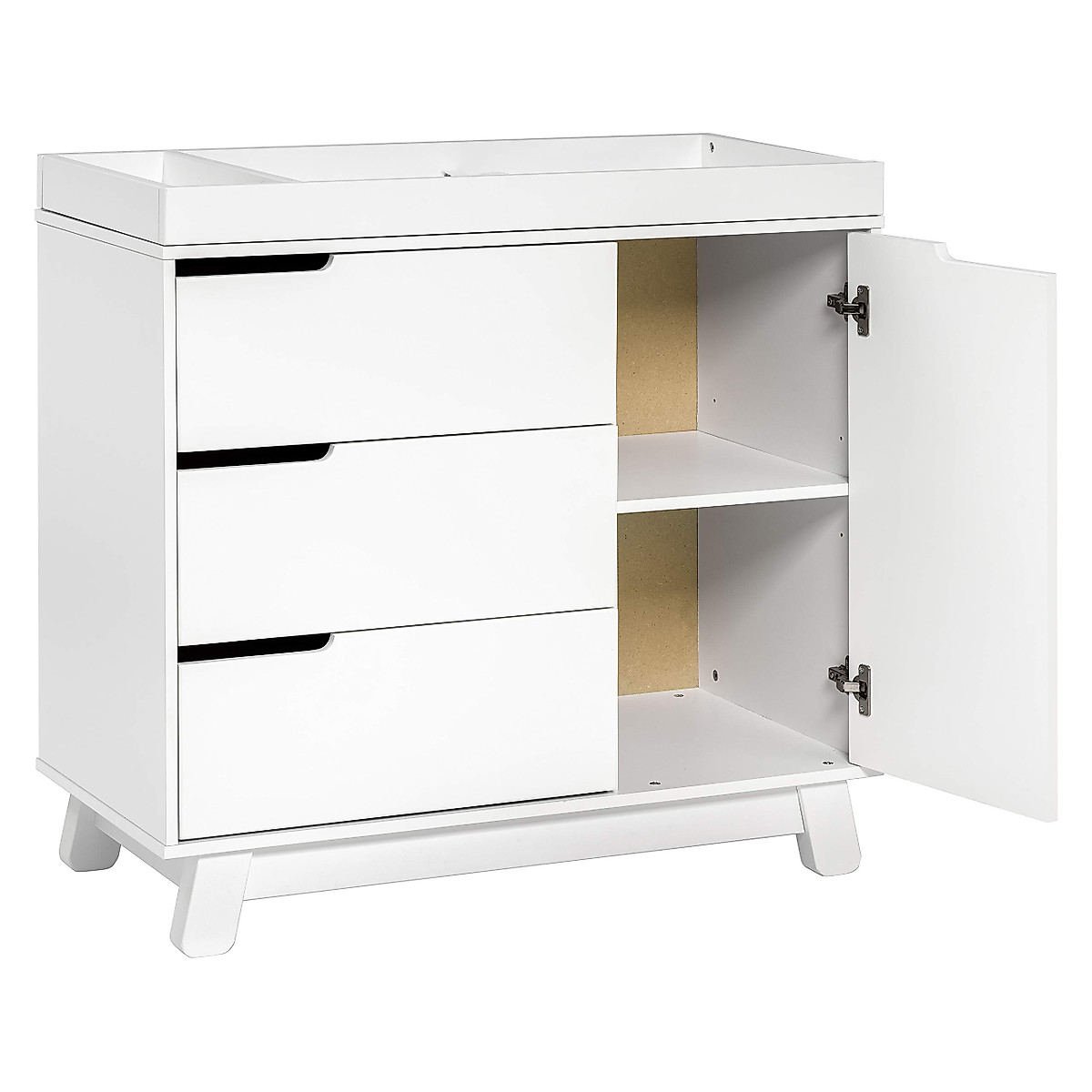 Babyletto Hudson 3-Drawer Changer Dresser with Removable Changing Tray in White, Greenguard Gold Certified