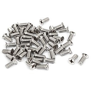uxcell M5x12mm Countersunk Flat Head Phillips Screw Bolts 50pcs