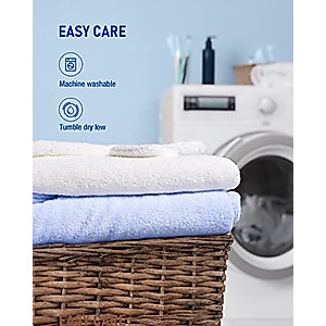 ZIONOR Bamboo Hooded Towel for Kids - 35'' x 50'' Extra Large Bath Towels for Kids 3-10 Yrs, Premium Soft Towels for Boys Girls, Ultra Absorbent and Hypoallergenic (Purple, Shark)