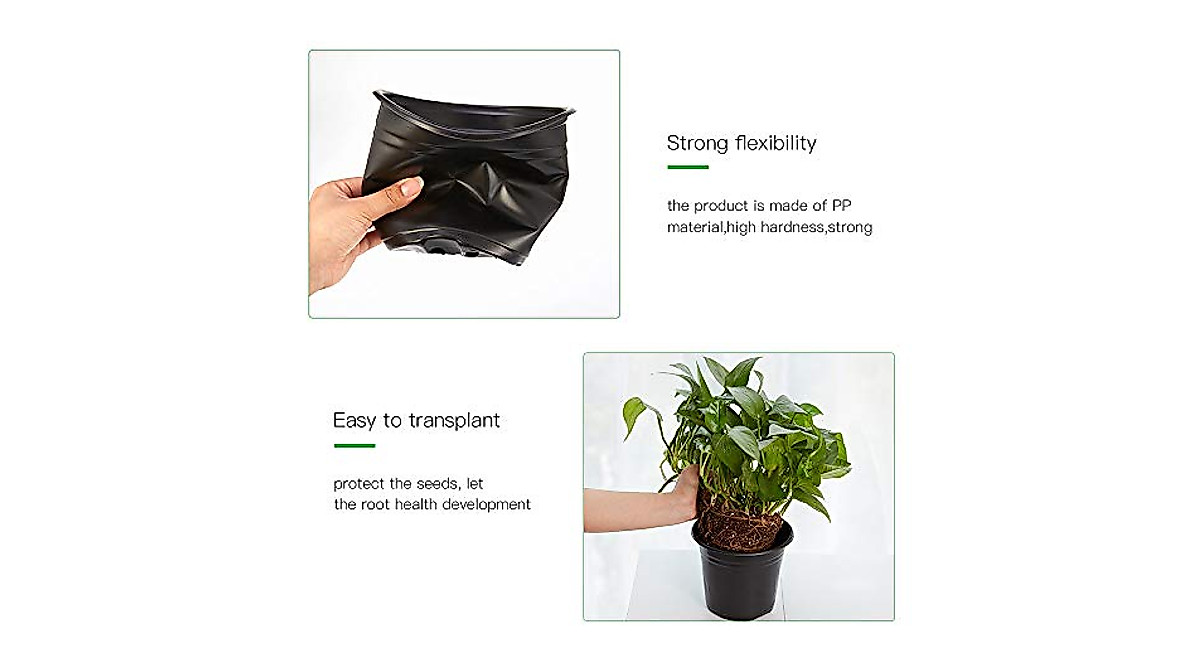 JERIA 100-Pack Plant Nursery Pots with Labels - Seedling & Garden Growers