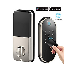 Smart Lock with Deadbolt, Keyless Entry Door Locks with Deadbolts, Smart Doors Locks with Electric Deadbolt Touch Screen Keypads, Working with Alexa and Google Home