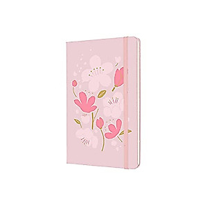 Moleskine Limited Edition Sakura Notebook, Hard Cover, Large (5" x 8.25"), Ruled/Lined, Graphic 1, 240 Pages