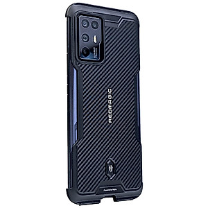 nubia REDMAGIC 6R Pro Handle Protective Case, Flexible TPU Cover Anti-Scratches Shockproof Phone Case Compatible Red Magic 6R/6 Racing, Black