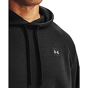 Under Armour Mens Rival Fleece Hoodie , Black (001)/Onyx White , X-Large