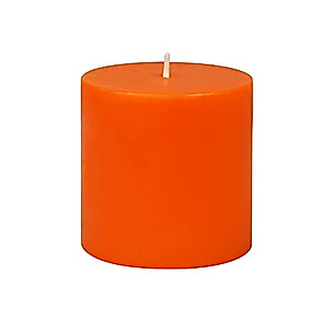 3 Inch Orange Pillar Candle
