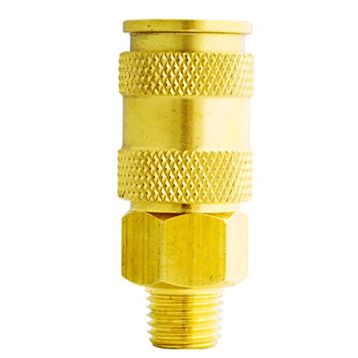 Milton Industries S-767 HI-Flo V-Style -FeetA,M,V-Feet 3/8-Inch MNPT Brass Body, Single