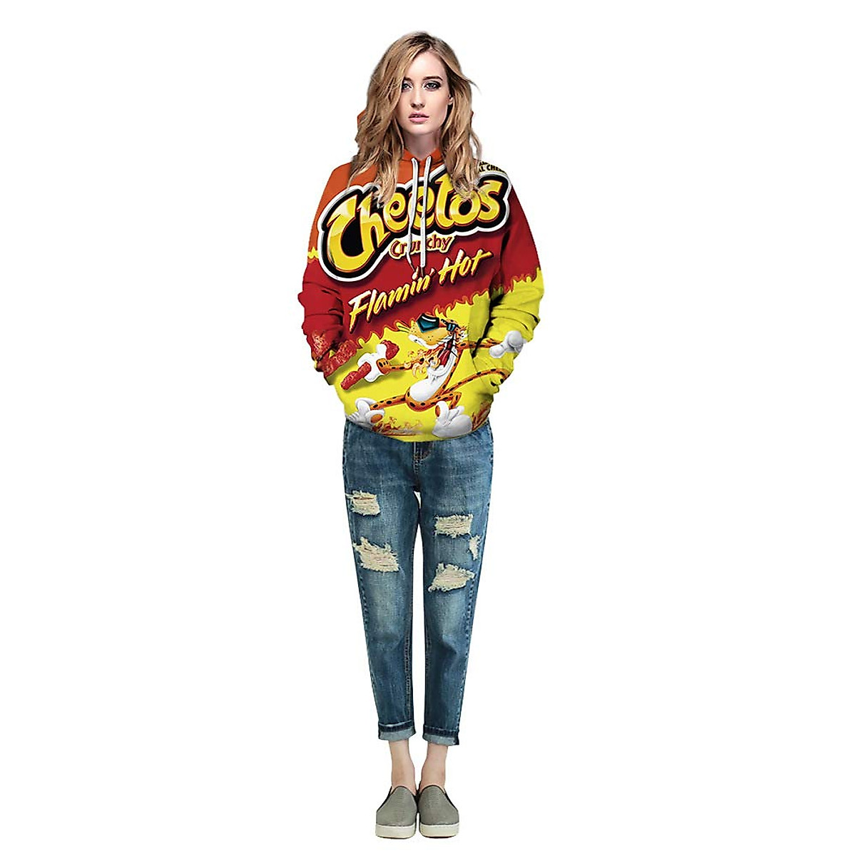 jiazery QZ Men's Novelty Cheetos Hoodie Realistic 3D Print Pullover Unisex Casual Long Sleeve Sweatshirt (NewOne-L)