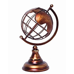Hosley Copper Colored Finish Tabletop Decorative Globe 8 Inch High. Ideal Gift for Wedding Teacher College Student Dorm Study Den Home Office LED Votive Candle Gardens