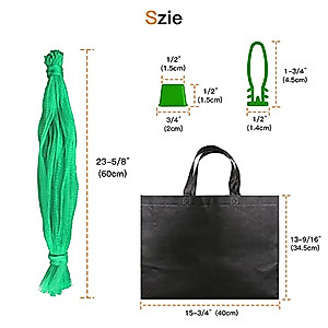 100Pcs Seafood Boiling Bags , 24 in Mesh Onion Bags , Crawfish Bags Boiling Bags , Reusable Agricultural Products Nylon Mesh Bag , Clam net Bags , Comes With a Reusable Black Shopping Bag (Green)