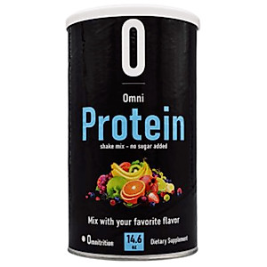 Omnitrition Omni Protein Shake Mix (No Sugar Added), Unflavored, 14.6 oz