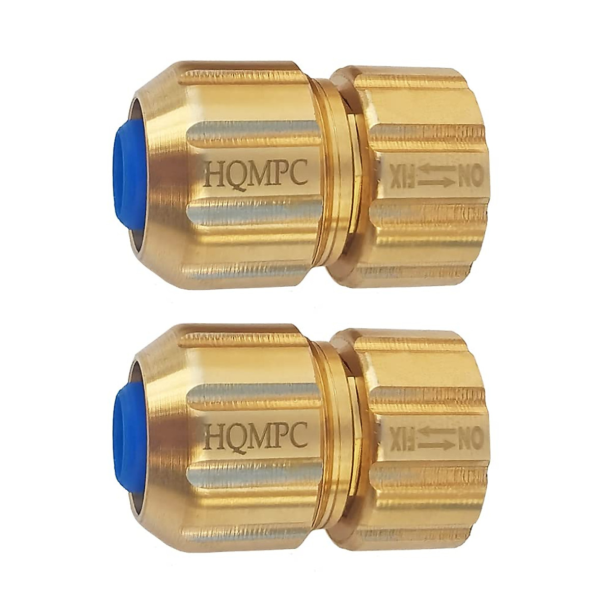 HQMPC Lead Free Garden Hose Quick Connect Brass Hose Quick Connect Garden Hose Connectors Water Hose Connectors GHT 3/4" (2 Sets)