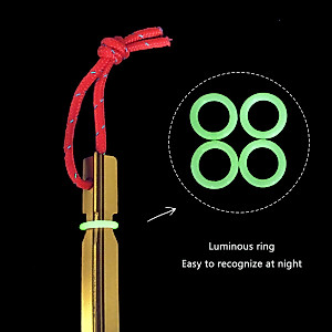 Set of 12 Tent Stakes Pegs Aluminium Alloy Stake 7 Inches with Reflective Rope and 4 Small Silica Gel O-ring for Camping Hiking backpacking Outdoor Activities