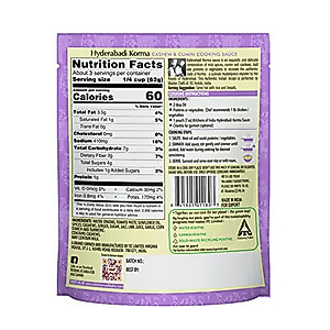 Kitchens of India Hyderabadi Korma, Cashew & Cumin Cooking Sauce 7 Oz (Pack of 6)
