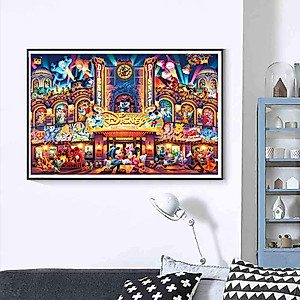 GAGMKXN 5D Diamond Painting Paint by Numbers Kits for Adult,Cartoon Park Round Full Drill Crystal Rhinestone Embroidery Cross Stitch Arts Craft Canvas Supply DIY Gift for Home Wall Decor(16"X12")