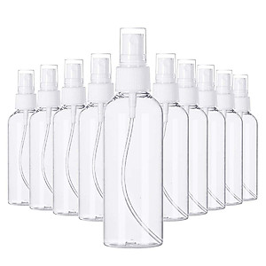 WUMONI10 Pack Spray Bottles 4Oz Clear Liquid Empty Refillable Container Pocket Size Mini Sprayer Set Mini Spray Bottles for Plastic Reusable Empty Small Spray Bottle Travel for Essential Oils Makeup