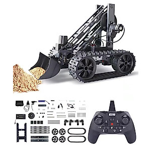 VANLINNY STEM Robotic Kit - 4DOF Robot Arm with Remote Control, Track 2 in 1 Educational Science Kits for Kids Ages 8-12 & 12-16 Project Kits for Engineering & Robot Building Great Kids Gifts.