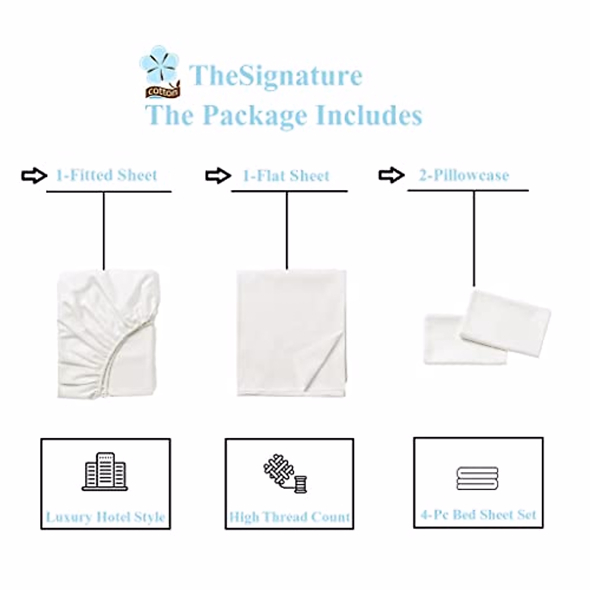 4-Piece BedSheets Set-800 Thread Count-100% Cotton Bedding Set for Short Queen Size Bed-Long Staple Cotton, Sateen Weave, Fits Upto 12'' Deep Pockets Fitted Sheet-Chocolate