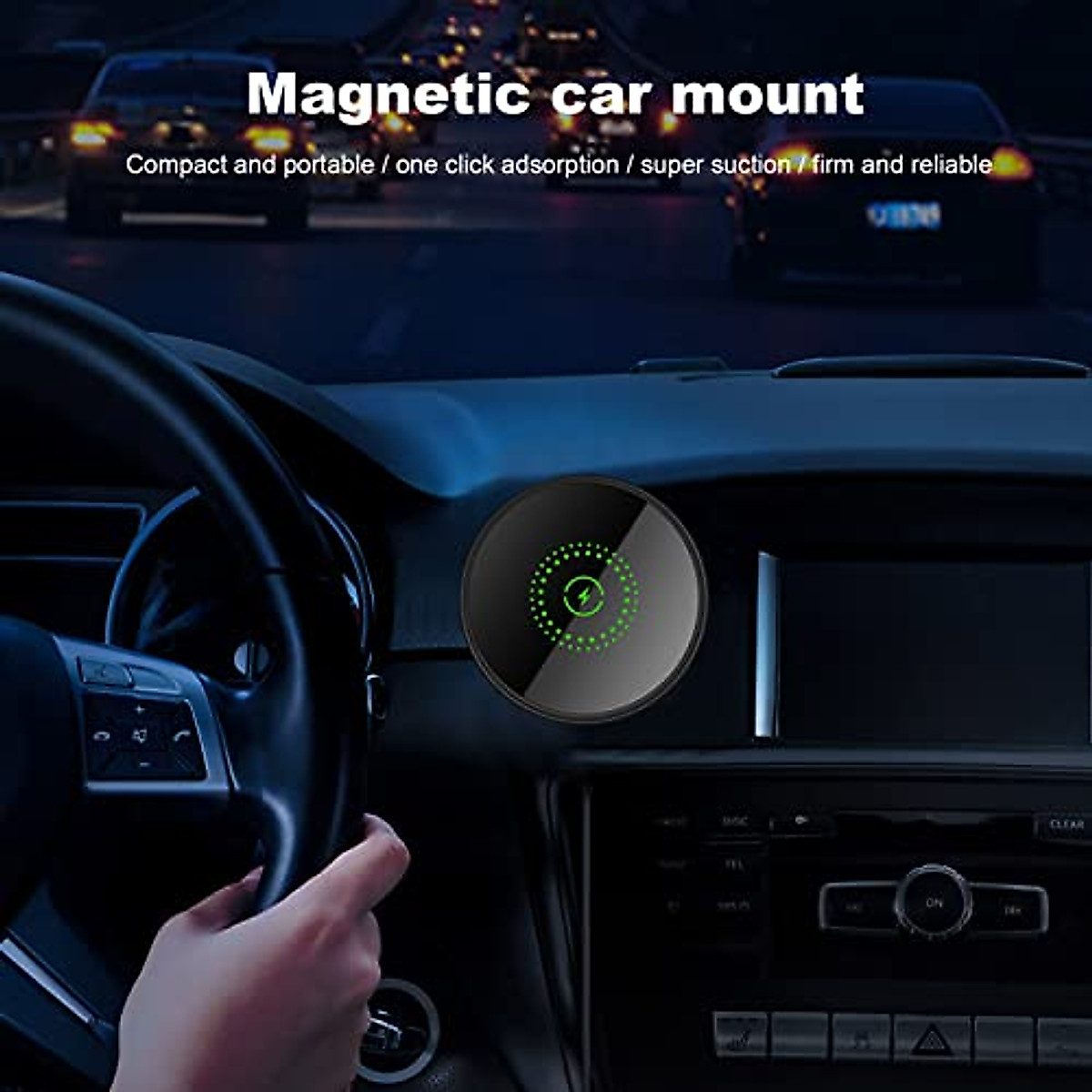 20W Magnetic Wireless Phone Holder Car Charger,Compatible with MagSafe Car Mount with Fast Charging Function,Wireless Magnet Car Phone Holder for iPhone 14/14 Pro/14 Pro Max/14 Plus and 13/12 Series
