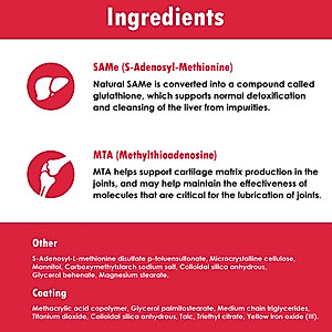 Denestra - Same for Dogs & Cats - S-Adenosyl-L-Methionine - Liver, Joint and Cognitive Support for Cats and Small Dogs - Vet Approved - 400 mg - 180 Tablets