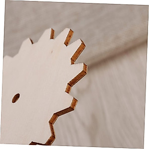 Homoyoyo 30 Pcs Unfinished Gear Wheels Unfinished Wood Cutouts Wood Cutout for Crafts Wood Circles for Crafts Wood Embellishment DIY Wood Craft Nativity Crafts Wooden Bamboo Equipment