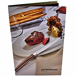 Legnoart Porterhouse 4-Piece Steak Knife Set with Light Wood Handle