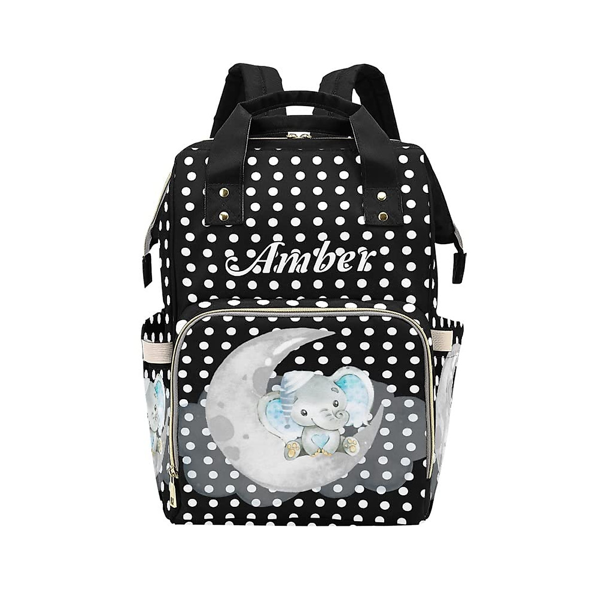 Anneunique Art Forest Animals Fox Diaper Bags Backpack with Name Personalized Baby Bag Nursing Nappy Bag Travel Tote Bag Gifts for Mom Girl 10 83 x 6 69 x 15 Inch