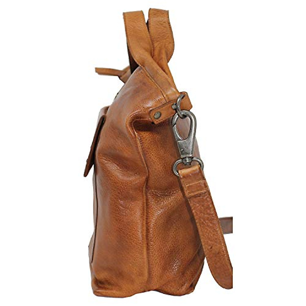 Latico Leathers Bianca Leather Tote Bag for Women (Cognac) - Made From 100% Authentic Leather Handcrafted by Artisans - Top Handle Crossbody Bag Versatile Women Purses and Handbags for Work & School