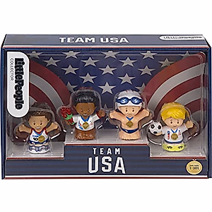 Fisher-Price Little People Collector Team USA Classic Figure Set, 4 Athlete Figures in a giftable Package for Sports Fans Ages 1-101 Years