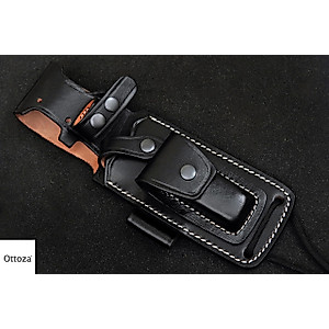Ottoza TOP GRAIN Leather Knife Sheaths for Fixed Blade Knives, Leather Knife Sheath for Belt, Leather Knife Holster Belt Knife Holder, Vertical Knife Sheath for Belt No:352