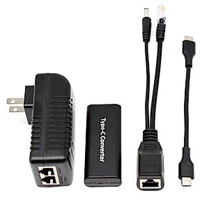 PLUSPOE PoE Power Extender Kit, Passive PoE to USB C PD for Nest Cam IQ - Extends Distance up to 100m (328ft)