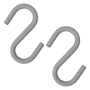 NUTJAM 2 Pcs S Hooks for Hanging Heavy Duty S Shaped Hooks Metal Closet Hooks with Foam Protective Layer for Hanging Hangers Closet Rod Jewelry Pants Clothes Belts Ties Bags Towels