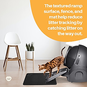 Litter-Robot 3 Accessory Kit by Whisker - Includes LitterTrap Mat, Grey Ramp, Fence, OdorTrap Pod + 1 Pack, for Use with Litter-Robot 3, The Automatic, Self-Cleaning Cat Litter Box