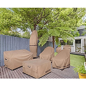 ULTCOVER Patio Umbrella Parasol Cover - 600D Waterproof Outdoor Offset Banana Style Umbrella Cover - Fits Cantilever Offset Umbrella 7.5-11.5 Feet