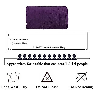 FUHSY Purple Cheesecloth Table Runner Gauze Table Runner 10FT Plum Table Cloth Runner for Wedding Birthday Rustic Table Runners Cheese Cloth Halloween Table Runner Bridal Party Table Decorations