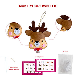 MOVEBO DIY Craft Sewing Kits for Christmas,Christmas Ornaments DIY Craft Kits for Kids (Christmas Ornaments DIY 3)