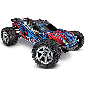 Traxxas 670764BLUE Rustler 4x4 Vxl: 1/10 Scale Stadi