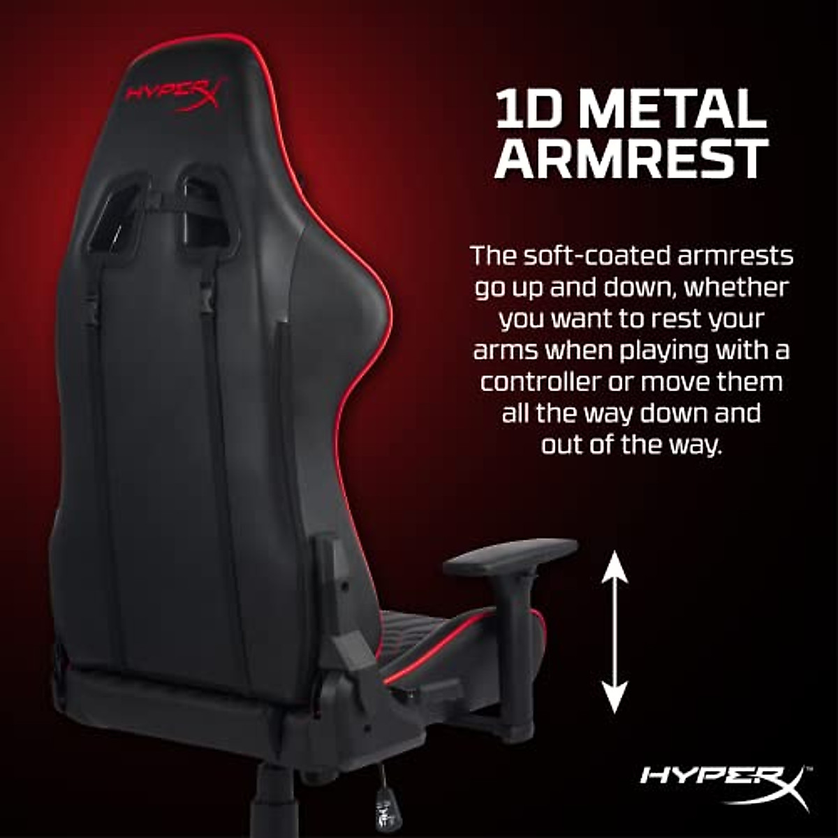 HyperX Blast Core Gaming Chair - Ergonomic Leather Gaming Chair - Kids Chair Gaming - Red Black Gaming Chair - PC Racing Video Game Chair for Kids Adults - Computer Office PC Gamer Chair - Core Chair