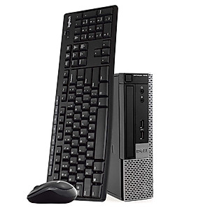 Dell OptiPlex 7010 Ultra Small Space Saving PC Desktop Computer, Intel Quad Core i5, 8GB RAM, 500GB HDD, Windows 10 Pro, New 16GB Flash Drive, Wireless Keyboard & Mouse, DVD, WiFi (Renewed)