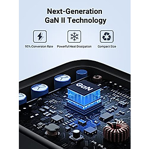 UGREEN USB C Charger 65W Nexode 3 Ports GaN Laptop Charger Block, Compact Foldable Wall Charger Compatible with MacBook Pro/Air, Dell XPS, iPhone 14, iPad Pro, Galaxy S23, Pixel 7, Steam Deck (Black)