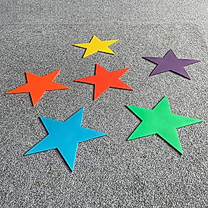 Eco Walker Flat Spot Marker Waterproof Directional Floor Arrow Temporary Direction Sign Anti-Slip Arrow Sign for Floor Carpet Indoor Outdoor Application (Star)