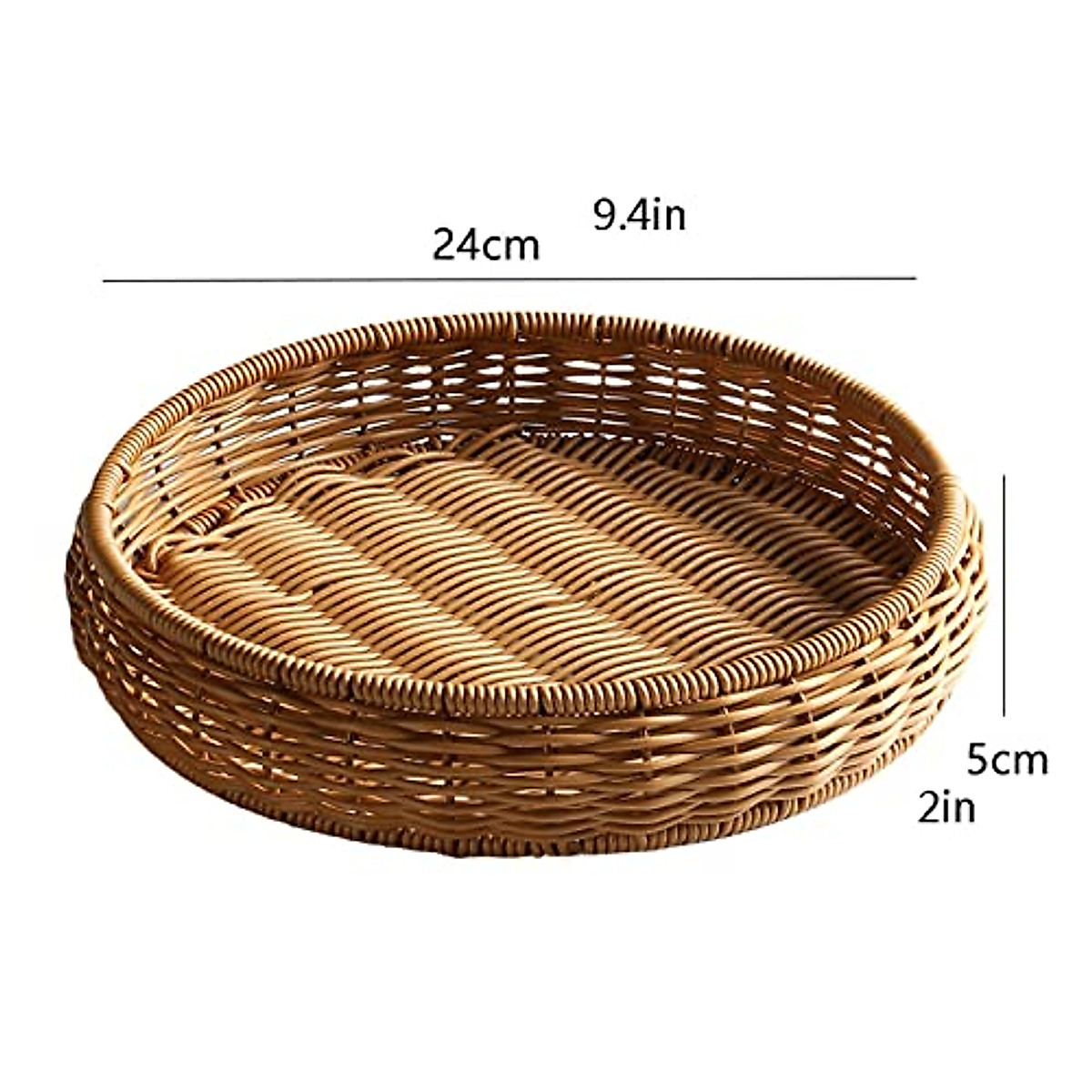 Serving Trays Serving Trays Round Trays Fruit Trays Multipurpose Trays Perfect for Coffee Tables Kitchen Restaurant Serving Food Home Decor Elegant Decorative Tray (Size : A)