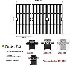 Grill Grates Replacement for Charbroil Advantage 463344015 463344116 Gas2coal 463340516 Cooking Grids for G460-0500-w1 463343015 463340516 463370516 G530-b700-w1 463672416 463344116