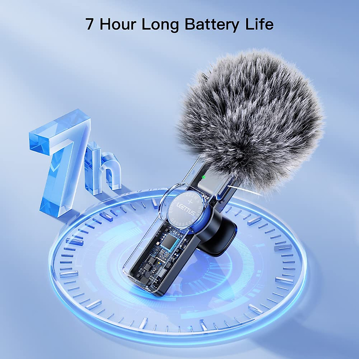 Leettus 2pcs Lavalier Wireless Microphone for iPhone iPad Video Recording,Mini Microphone for Game Live Streaming,Interviews,YouTube,TikTok,Vlog(Not Applicable for iPhone USB-C Interface)