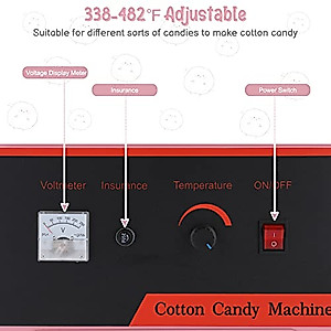 ROVSUN 21 Inch Cotton Candy Machine, Electric Cotton Candy Maker Candy Floss Machine w/Stainless Steel Bowl, Sugar Scoop and Large Storage Drawer for Commercial Home Party Carnival, Pink