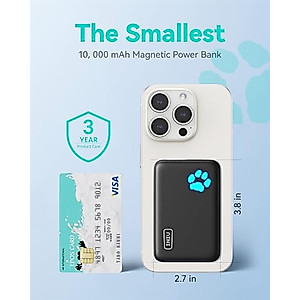 INIU for Magsafe Portable Charger, Small 10000mAh 20W PD Magnetic Power Bank, USB C in&Out Wireless Battery Pack Phone Charger, Only for iPhone 15/15 Plus/15 Pro/15 Pro Max, iPhone 14/13/12 Series