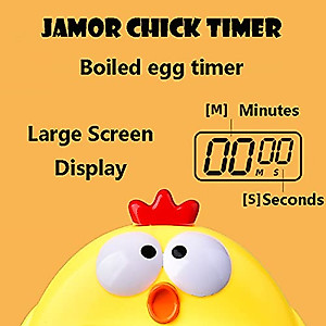 JAMOR 2 Pieces of Chicken Timer Set, Big Digital Loud Alarm, Magnetic Support Rack Cooking Timer,Multi-Function Electronic Timer,Suitable for Kitchen,Study,Work, Sports Training,Outdoor Activities
